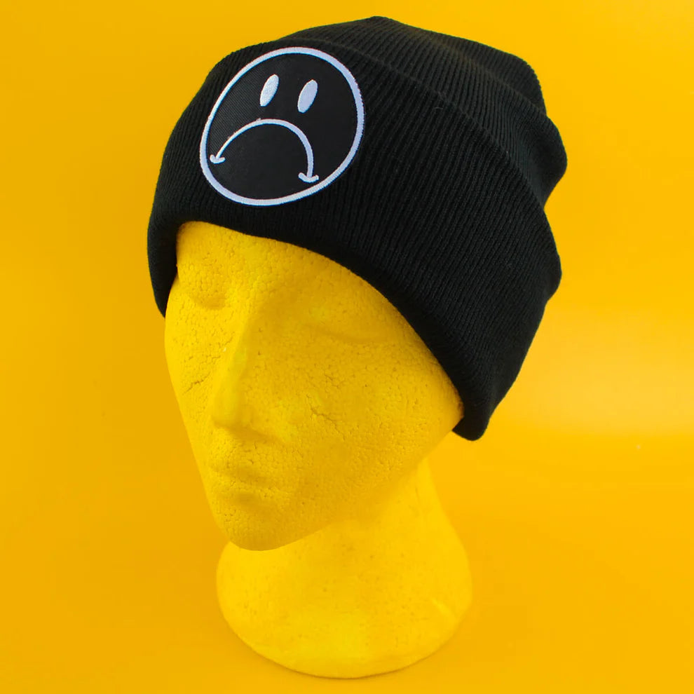 Black & White Sad Face | Beanie – Glamore