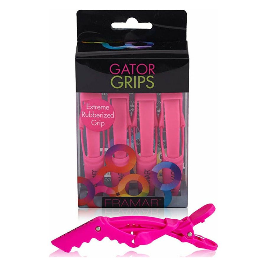 Framar Gator Grip Clips Pink (4pc) – Glamore